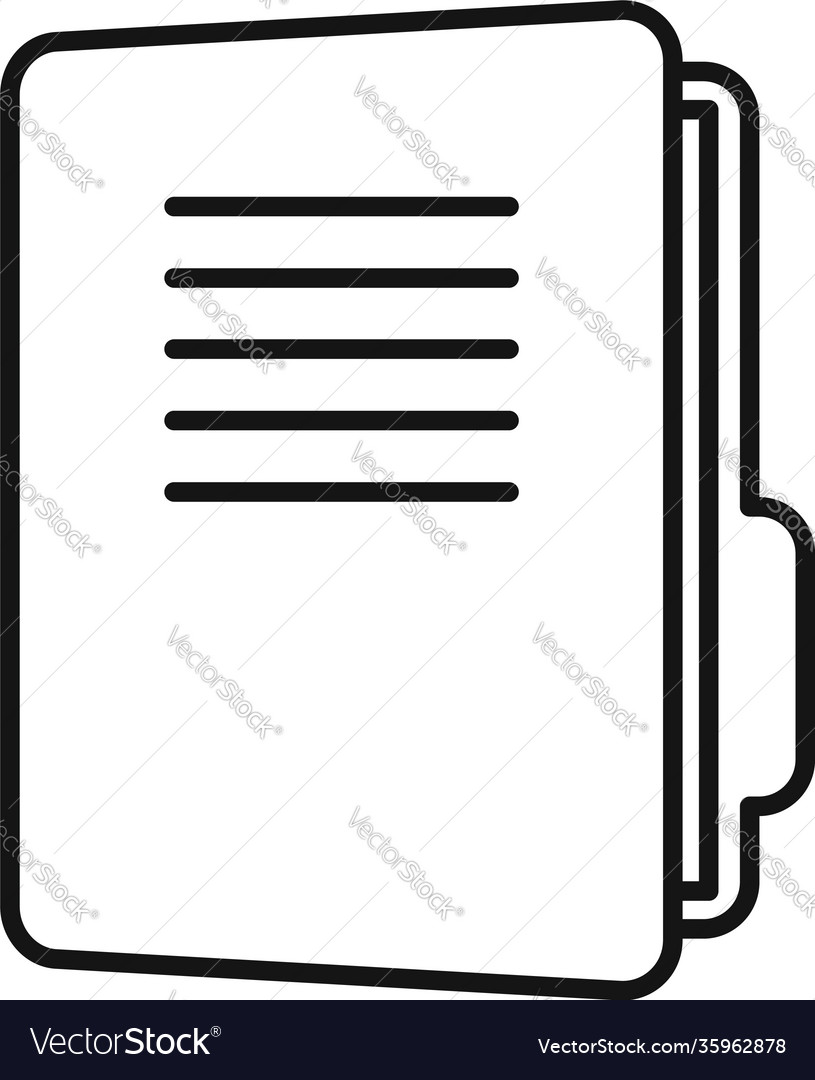 Investigator folder icon outline style Royalty Free Vector Investigator folder icon outline style Royalty Free Vector