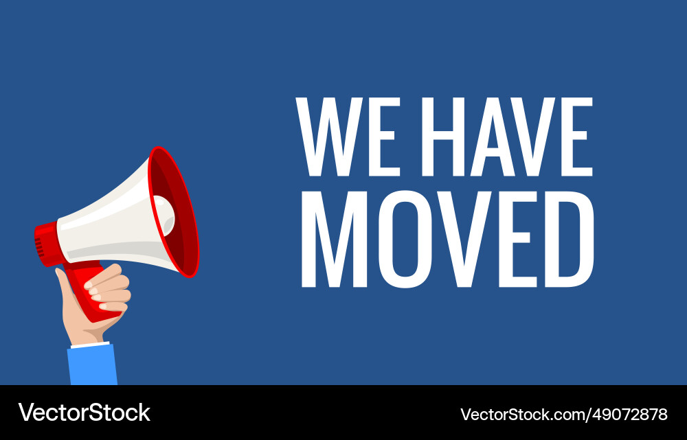 Moving word business text announcement Royalty Free Vector