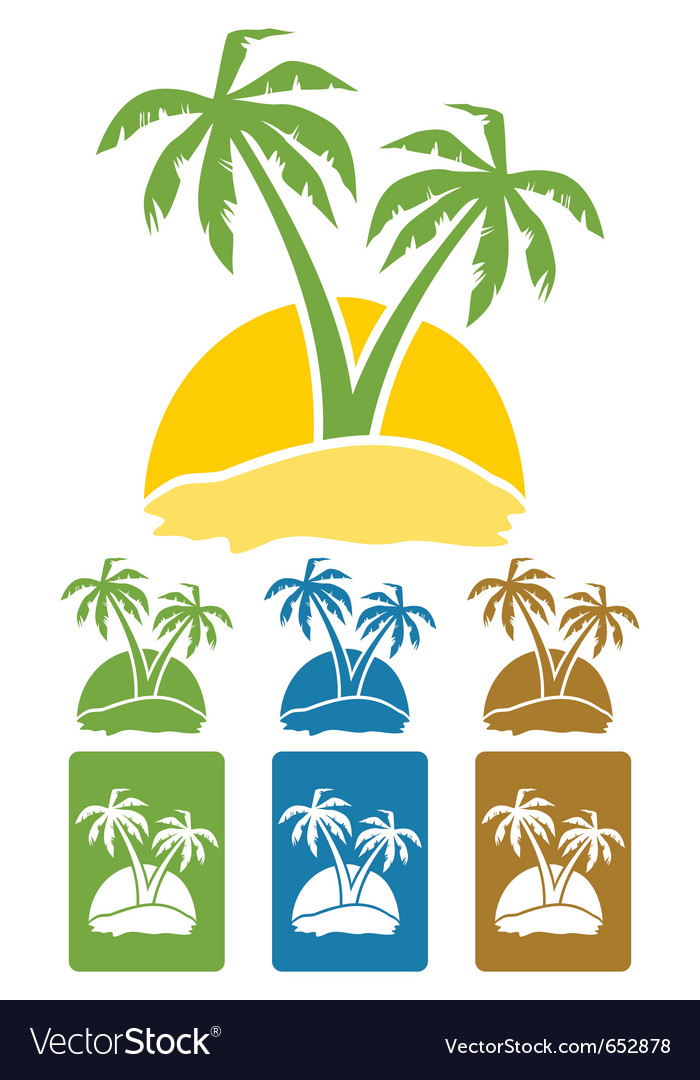 Palm tree logo Royalty Free Vector Image - VectorStock Palm tree logo Royalty Free Vector Image - VectorStock