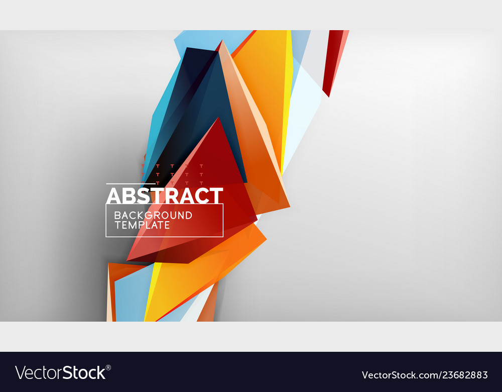 Abstract color triangles geometric background Vector Image
