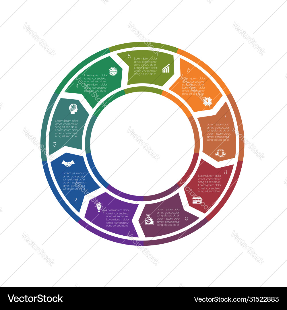 Business template infographic for success project Vector Image