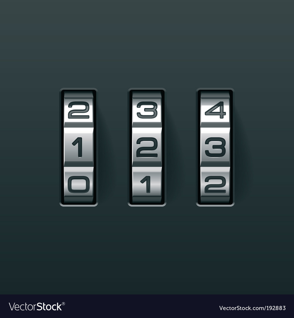 Combination lock Royalty Free Vector Image - VectorStock