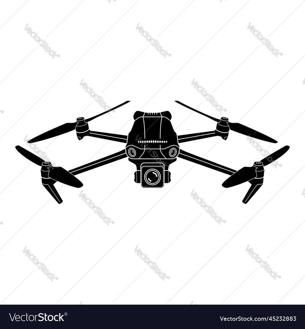 Drone icon copter quadcopter with action camera Vector Image Drone icon copter quadcopter with action camera Vector Image