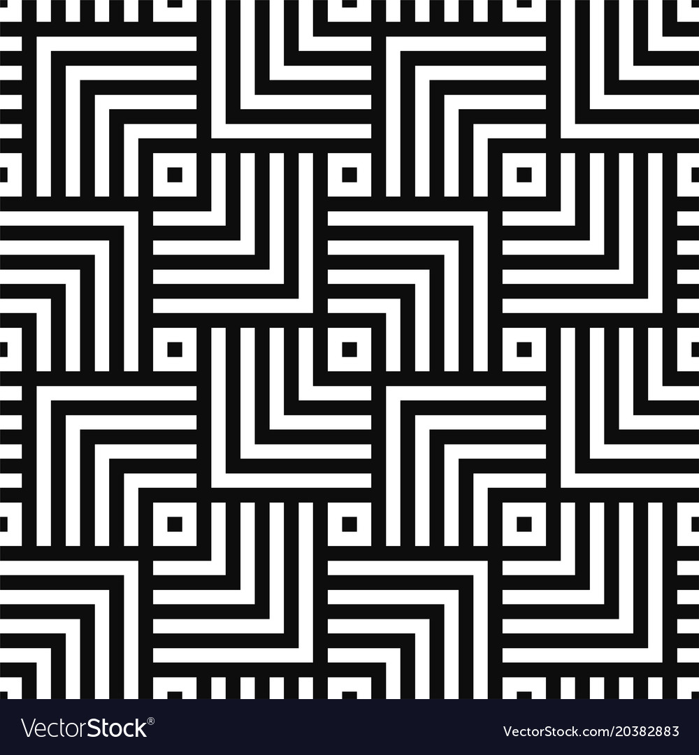 Geometric seamless creative pattern black Vector Image