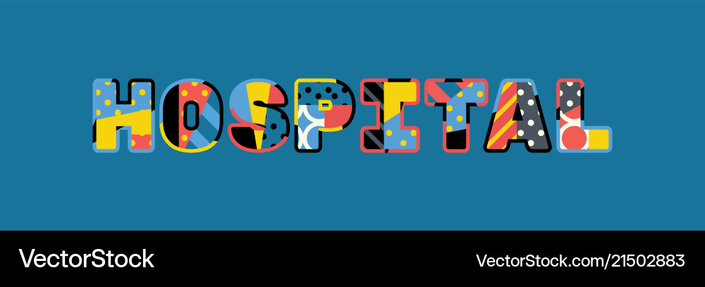 Hospital concept word art Royalty Free Vector Image
