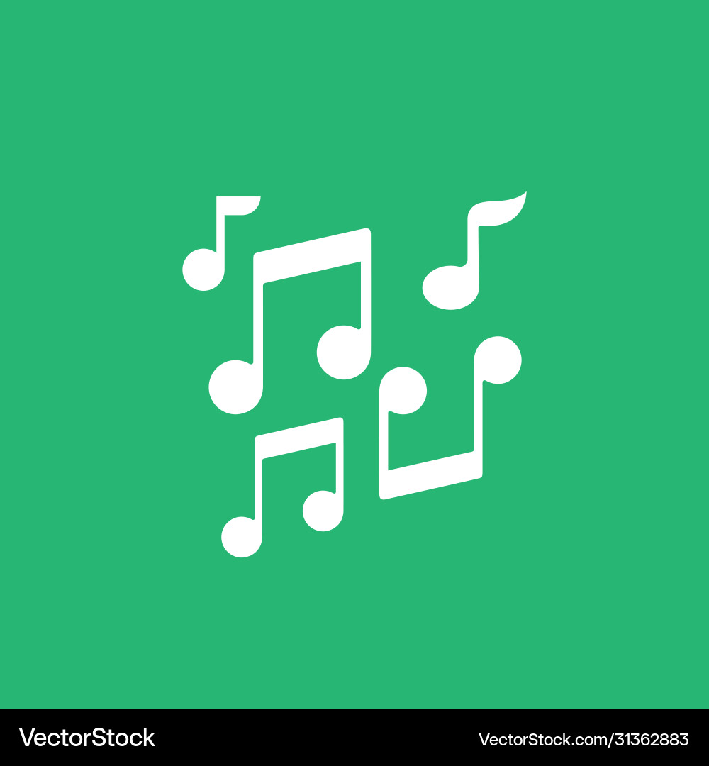 Music tones logo and symbol image Royalty Free Vector Image