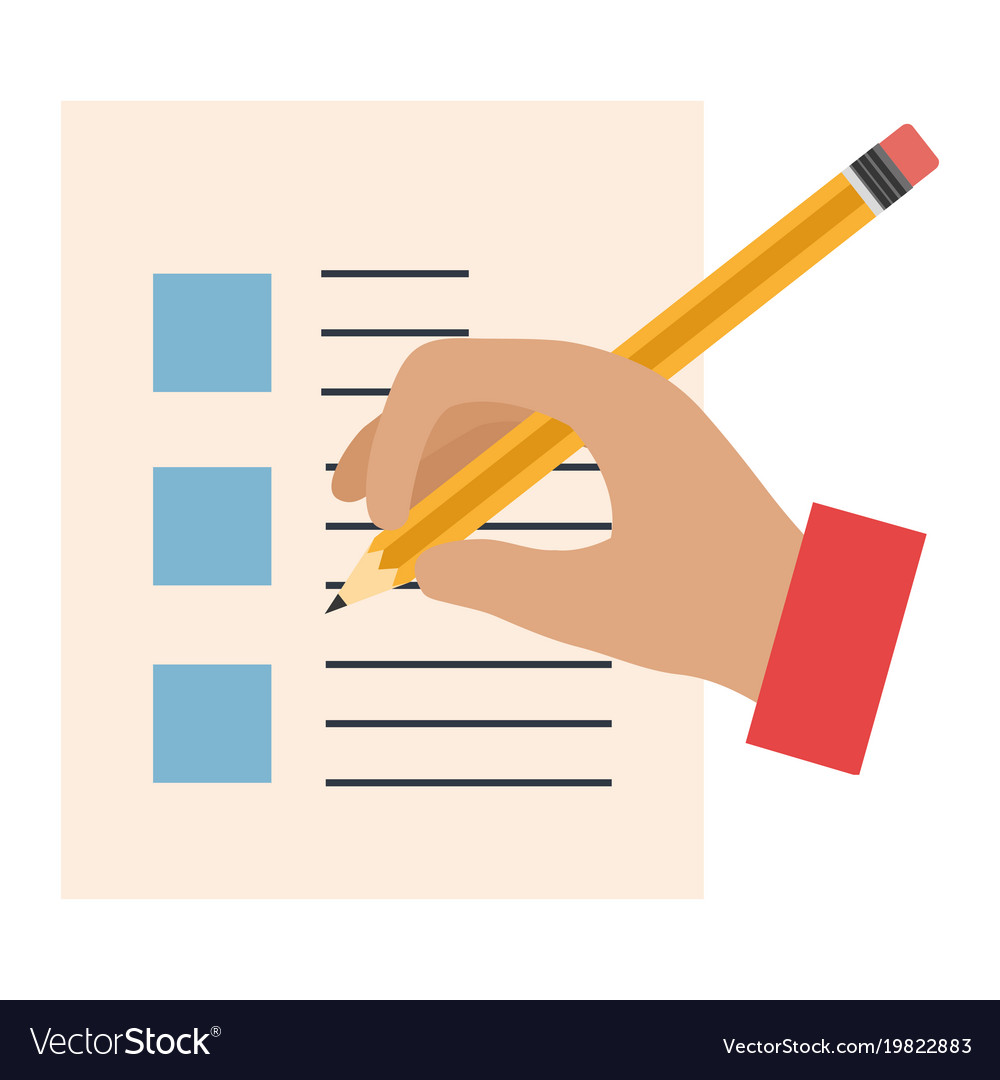 Paper document with hand write Royalty Free Vector Image