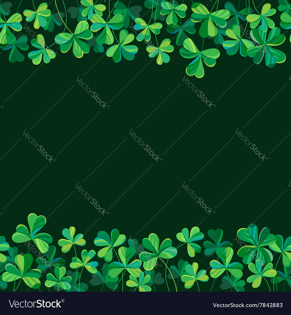 Pattern clover borders Royalty Free Vector Image