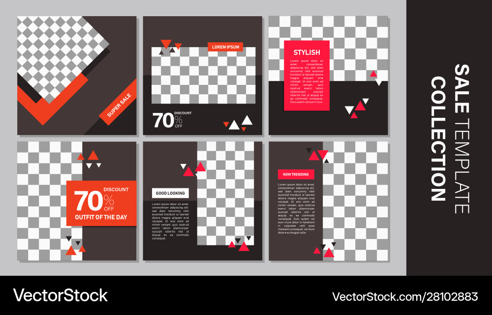 Sale template collection for promotion Royalty Free Vector