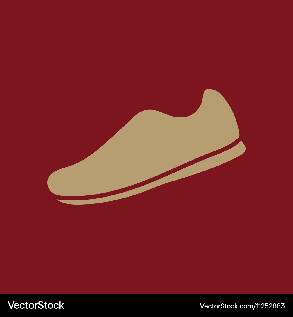 Sneaker icon shoes symbol flat Royalty Free Vector Image