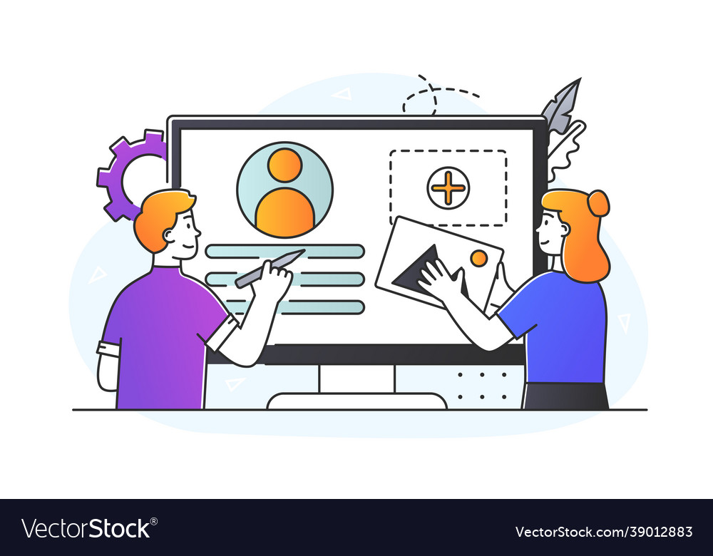 Ui ux development concept Royalty Free Vector Image