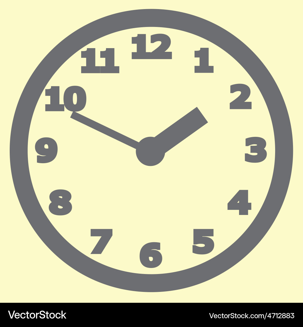 Wall mounted digital clock Royalty Free Vector Image