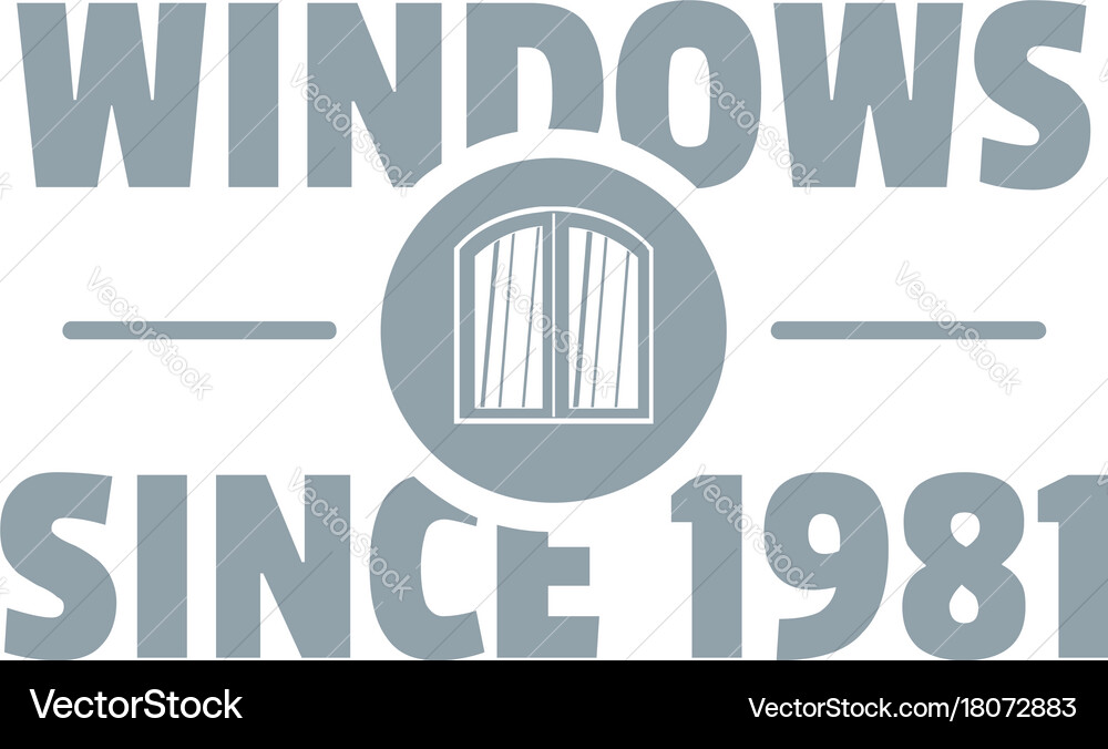Window logo gray monochrome style Royalty Free Vector Image