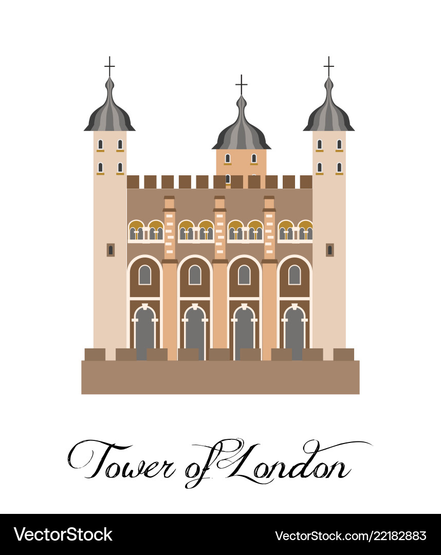With beautiful tower london Royalty Free Vector Image