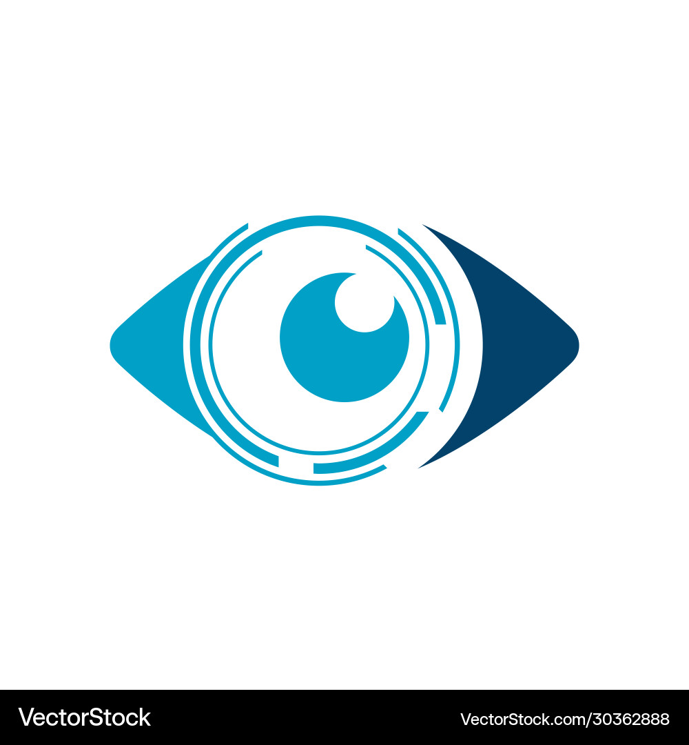 Abstract creative digital photo eye vision symbol Vector Image