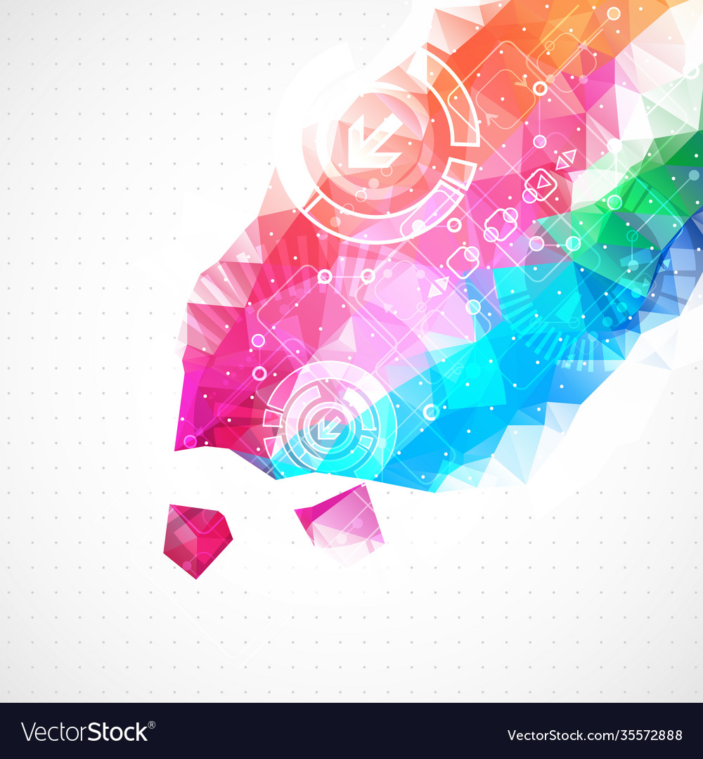 Abstract technology triangle background Royalty Free Vector
