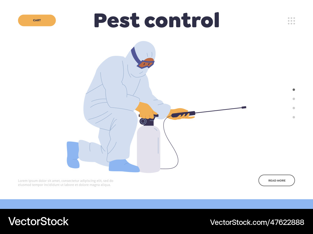 Pest control concept for landing page offering Vector Image