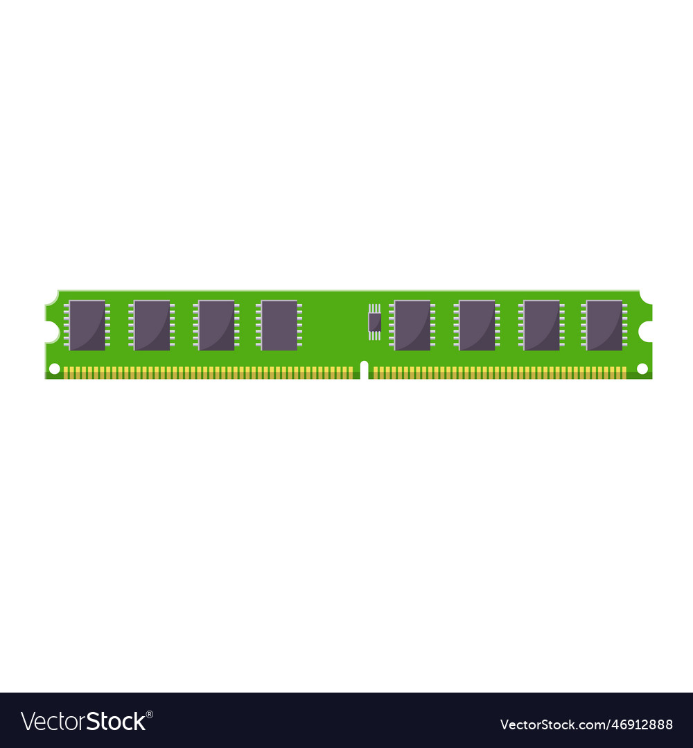 Ram memory clean icon design element on isolated Vector Image