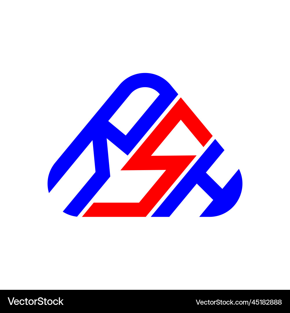 Rsh letter logo creative design with graphic Vector Image