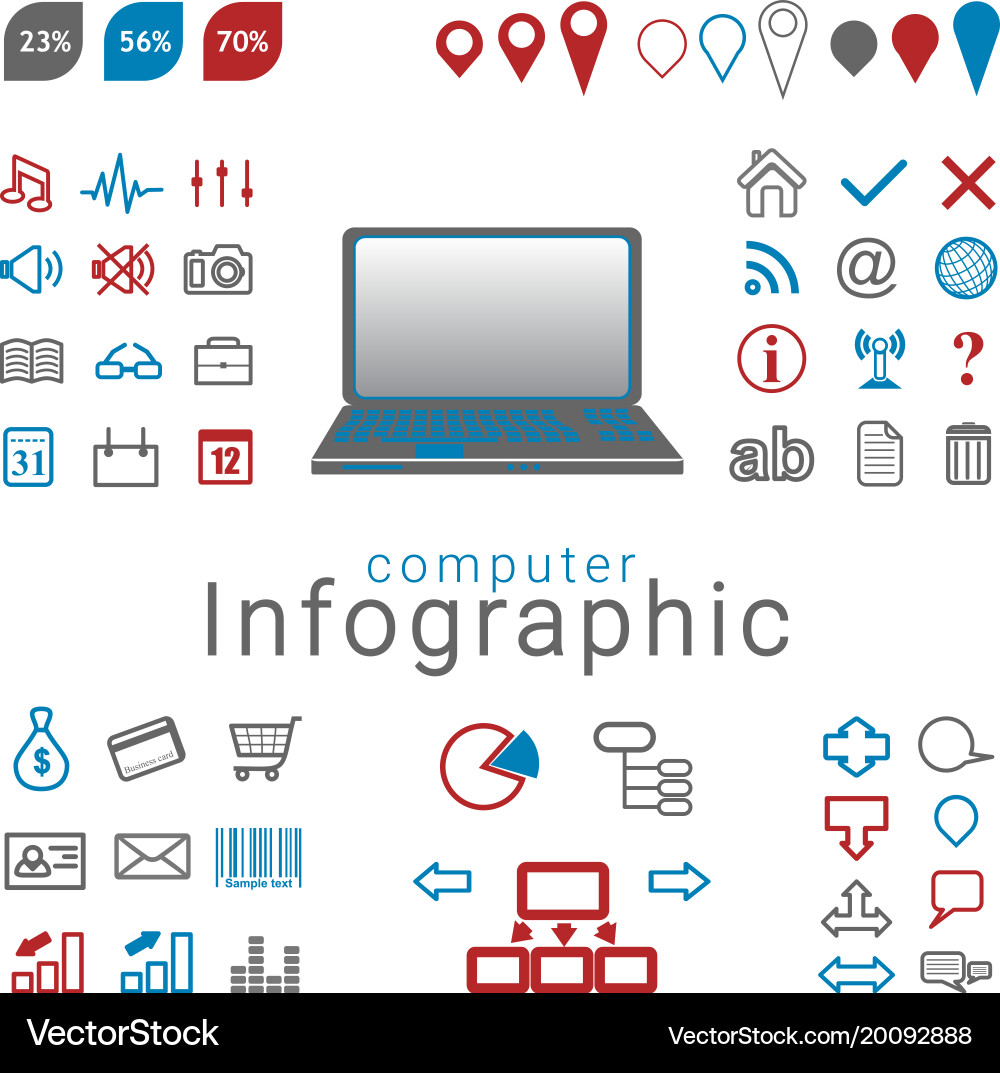 Set of infographic icons Royalty Free Vector Image