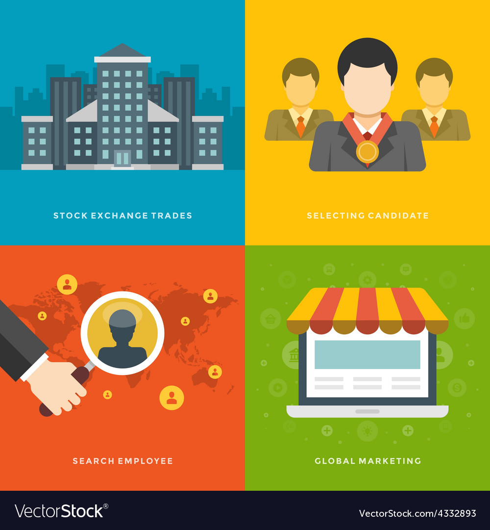 Business flat design Royalty Free Vector Image Business flat design Royalty Free Vector Image