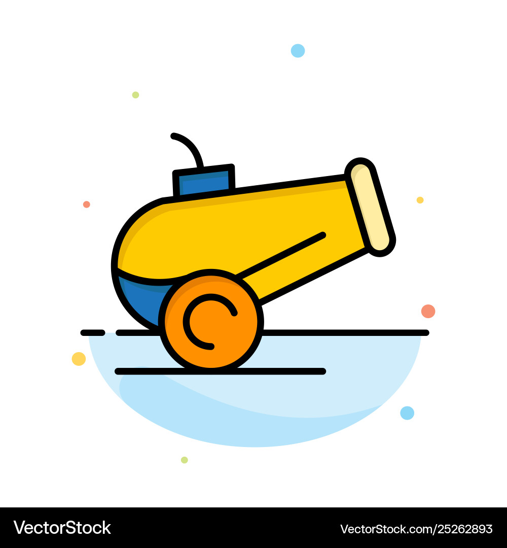 Canon weapon abstract flat color icon template Vector Image
