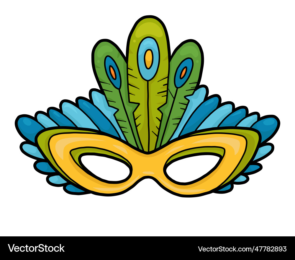 Cartoon for children carnival mask Royalty Free Vector Image