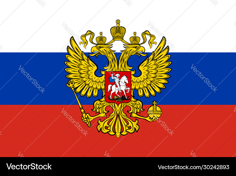 Flag russian federation Royalty Free Vector Image