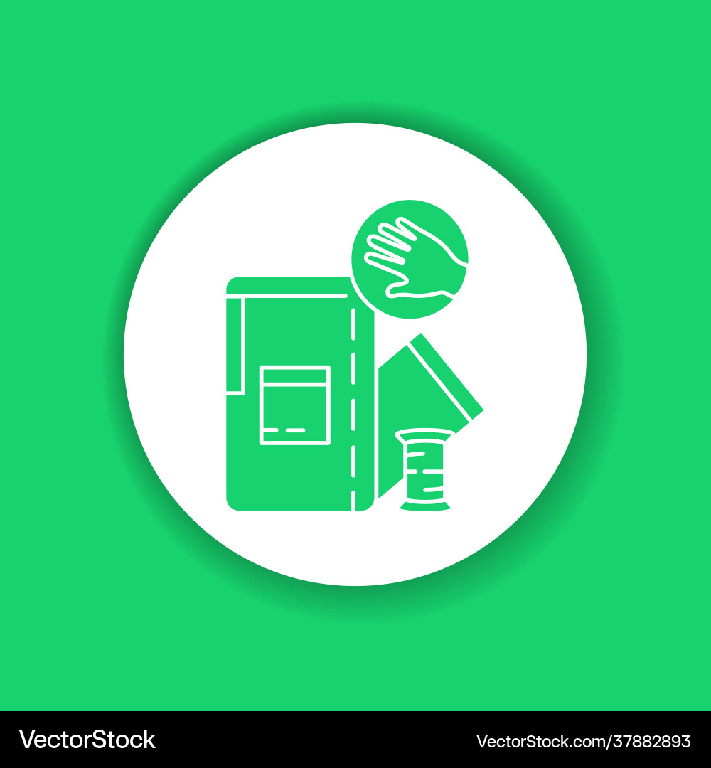 Handmade clothes color glyph icon self-made Vector Image