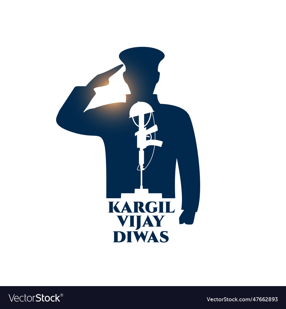 Kargil vijay diwas patriotic background Royalty Free Vector