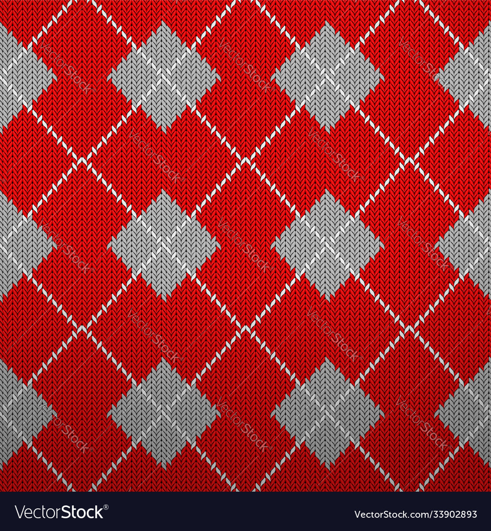Knitted pattern Royalty Free Vector Image - VectorStock