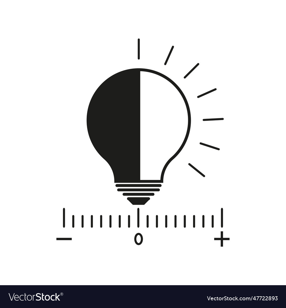 Level light icon control scale for bright Vector Image