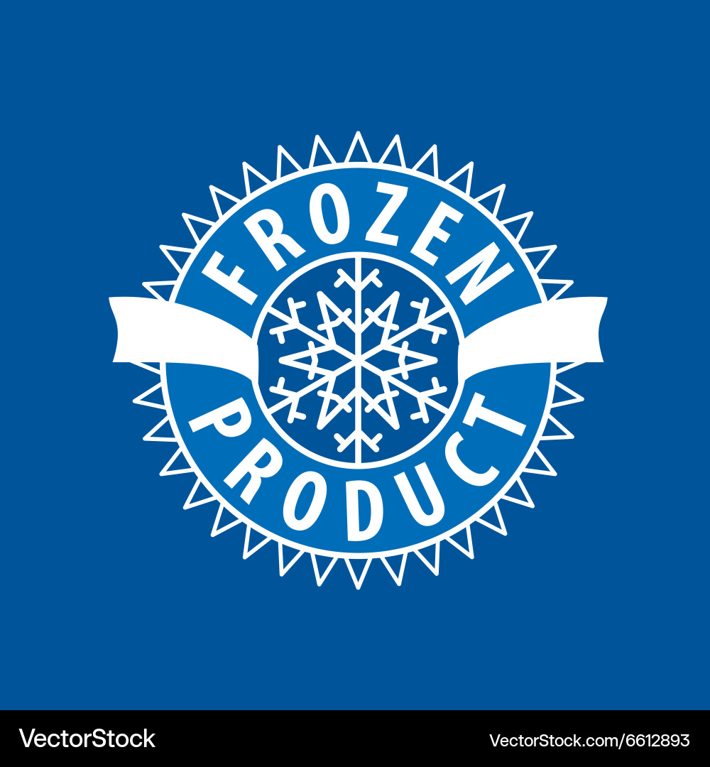 Logo for frozen products Royalty Free Vector Image
