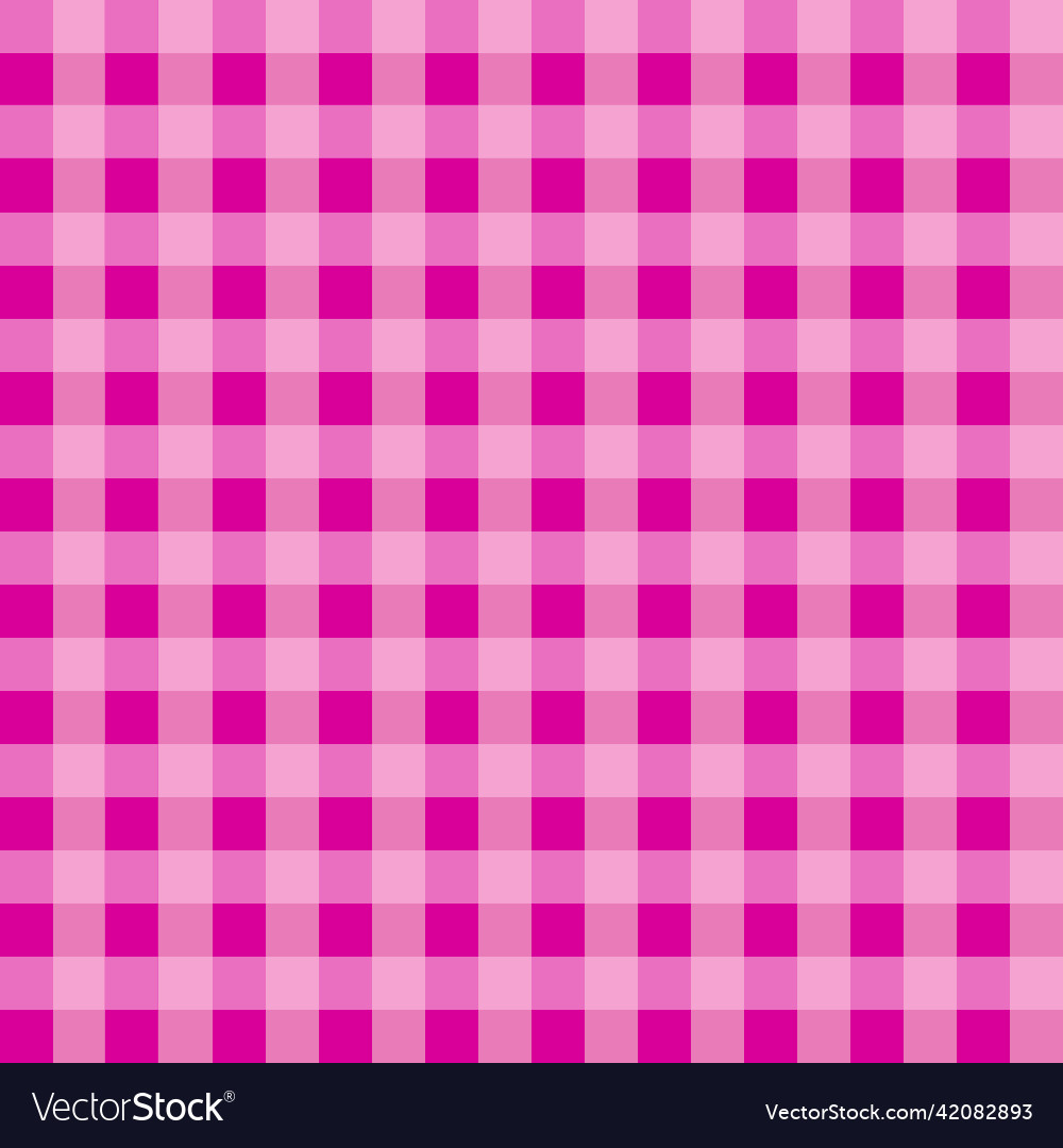 Pink gingham tablecloth pattern Royalty Free Vector Image