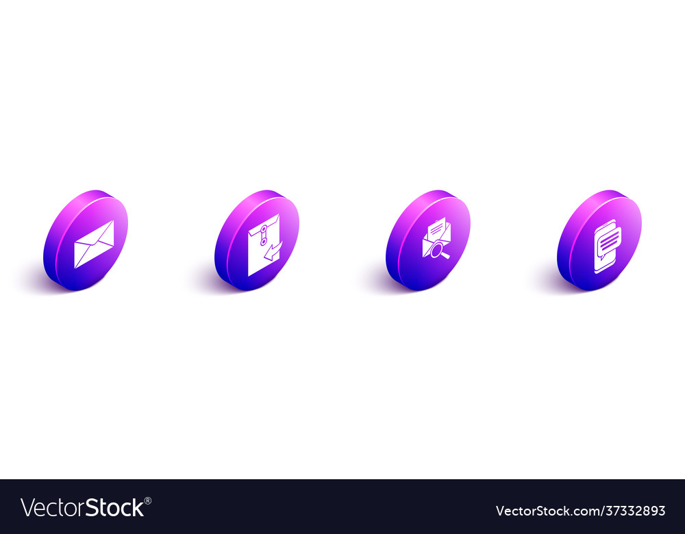 Set isometric envelope envelope envelope Vector Image Set isometric envelope envelope envelope Vector Image