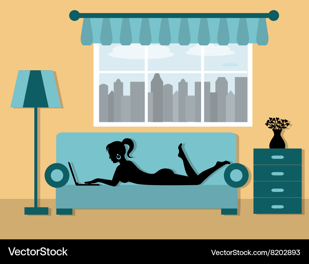Vacation at home Royalty Free Vector Image - VectorStock