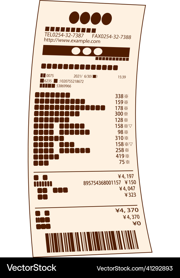 Winding shopping receipt Royalty Free Vector Image