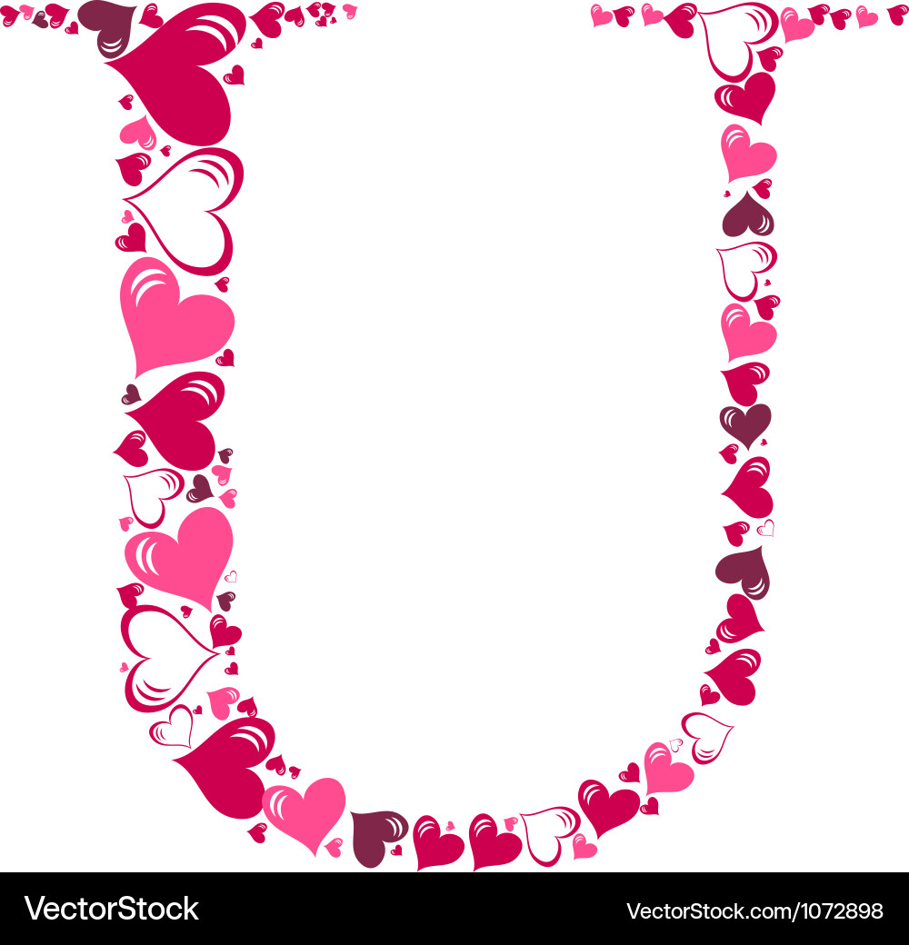Alphabet of hearts Royalty Free Vector Image - VectorStock