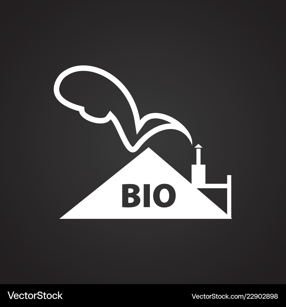 Bio waste recycling energy on black background Vector Image
