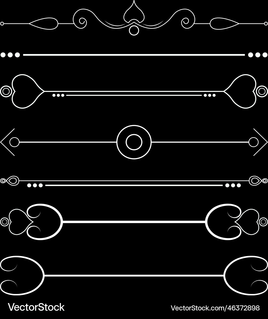 Black background and white colour dividers Vector Image