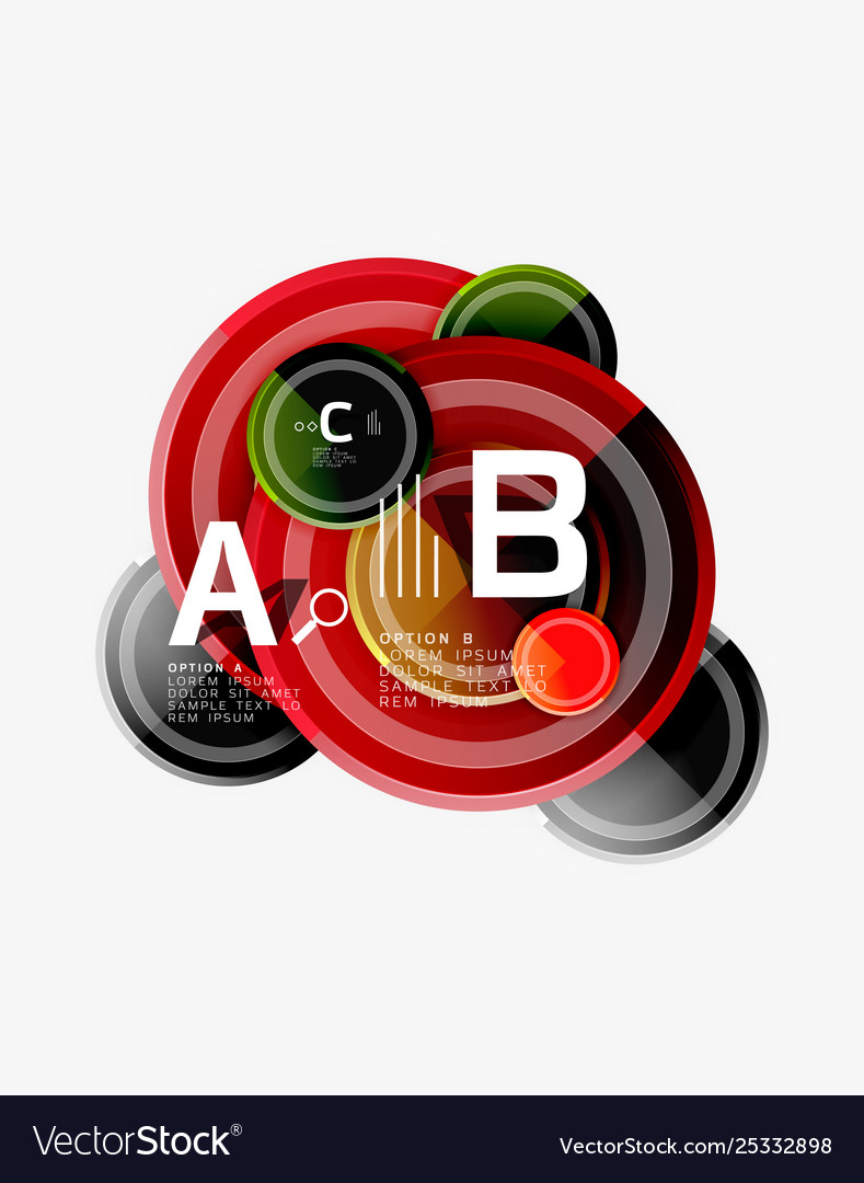 Circular pattern abstract circles composition Vector Image