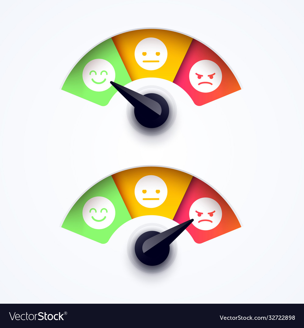 Customer feedback satisfaction meter Royalty Free Vector Customer feedback satisfaction meter Royalty Free Vector