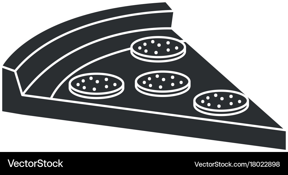 Delicious italian pizza icon Royalty Free Vector Image