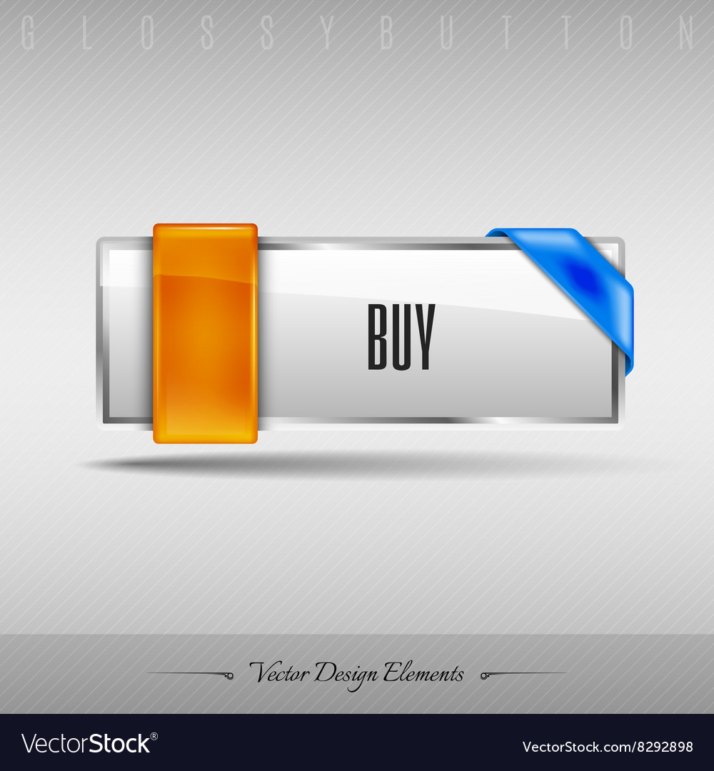 Design element business web button for website Vector Image