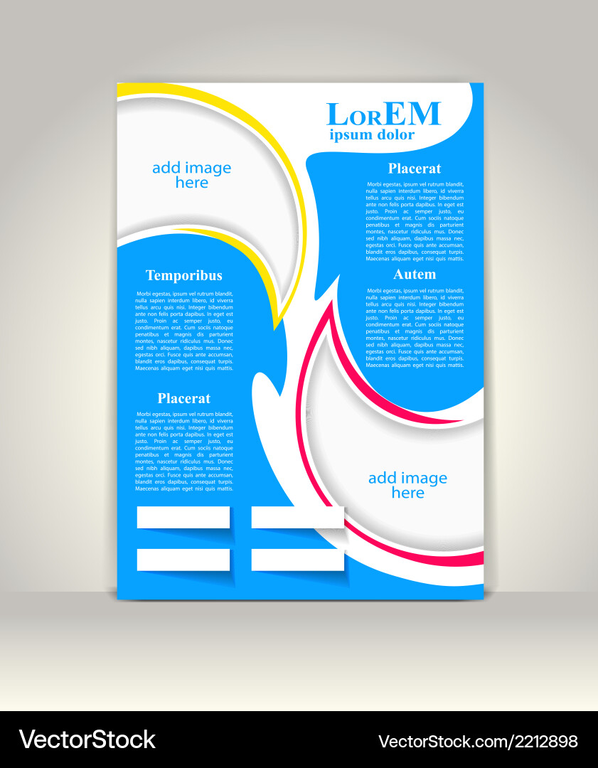 Flyer brochure or magazine cover template Vector Image