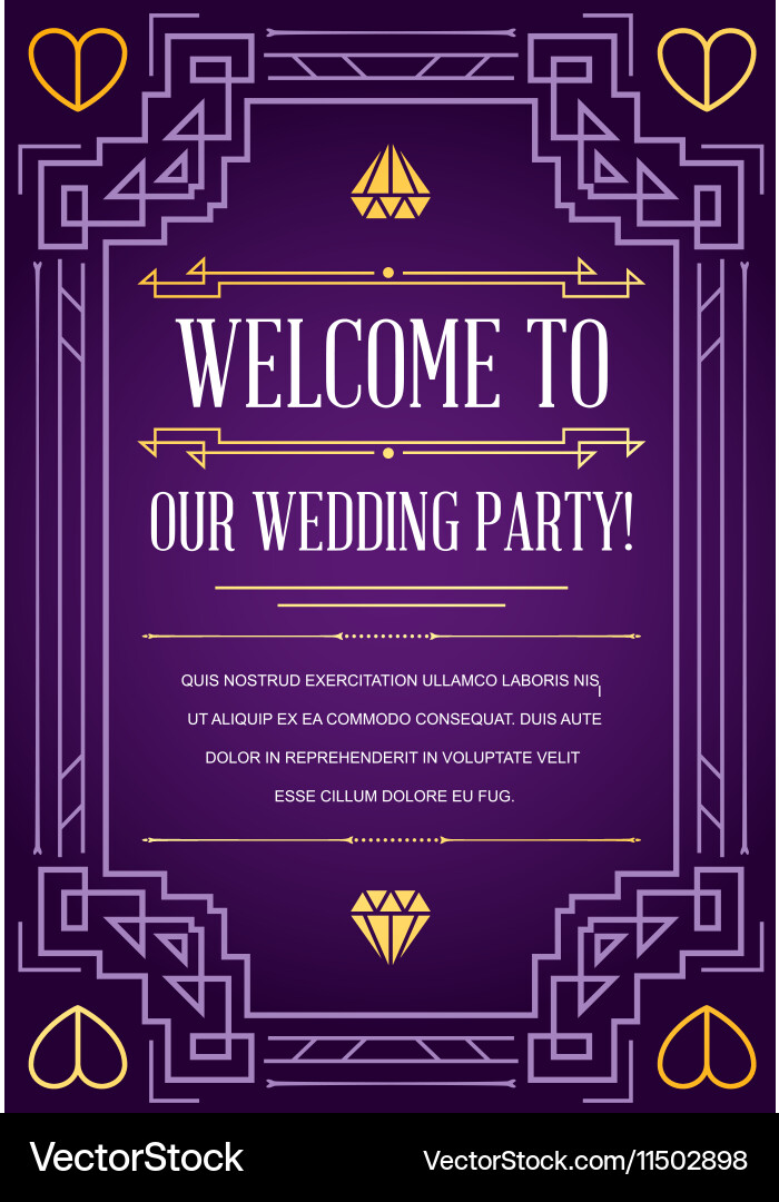 Great quality style invitation in art deco Vector Image