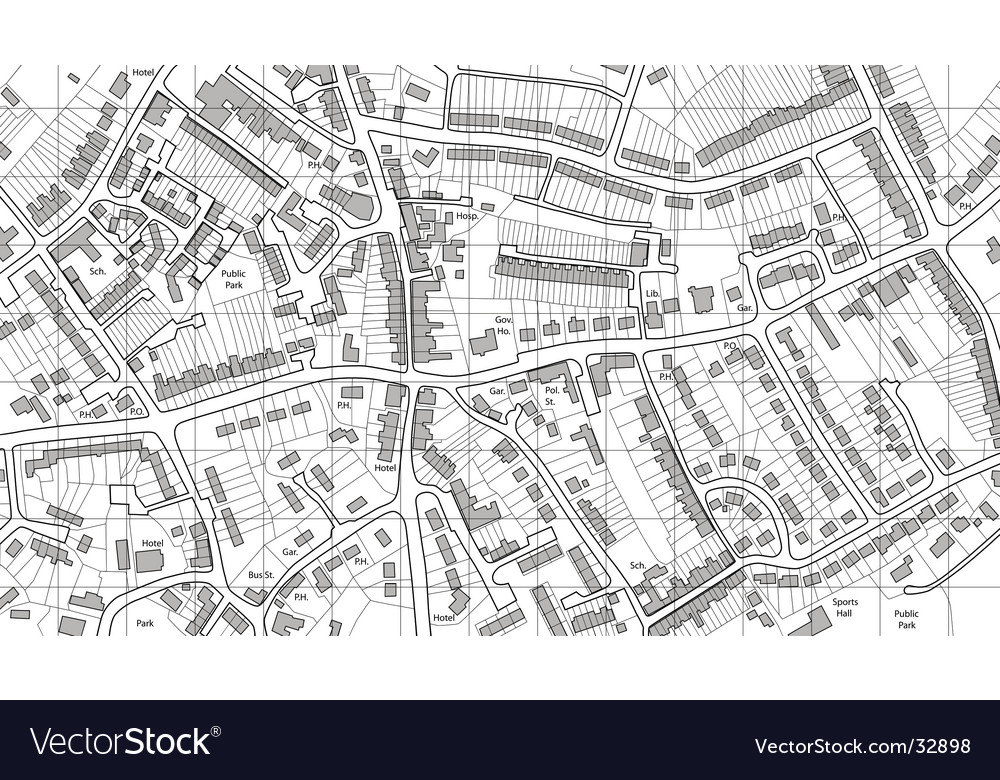 Housing map Royalty Free Vector Image - VectorStock