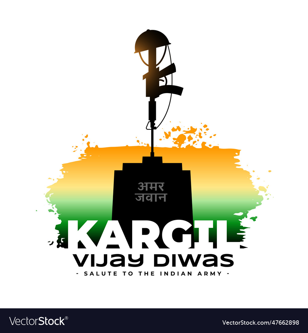Kargil vijay diwas celebration background Vector Image