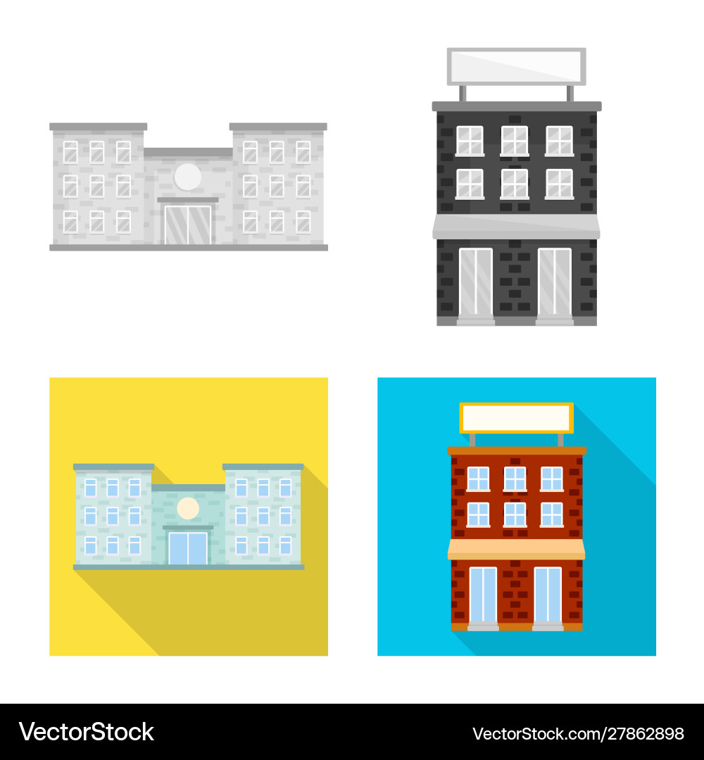 Municipal and center symbol Royalty Free Vector Image