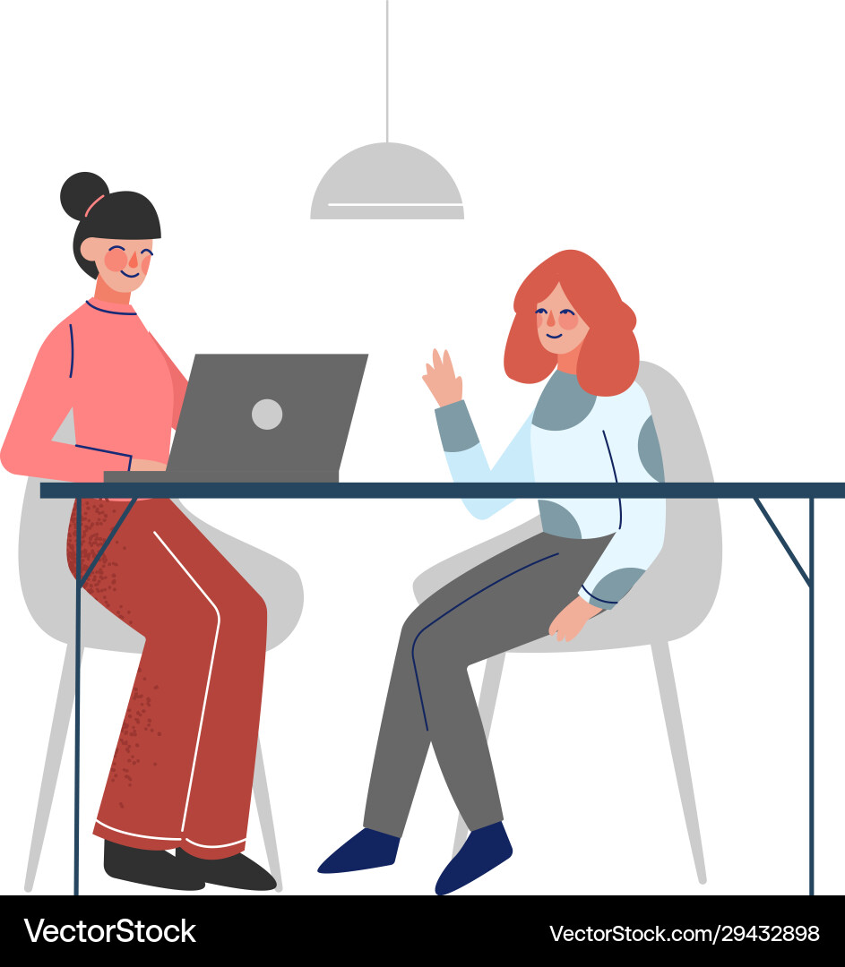 Office colleagues working together business Vector Image